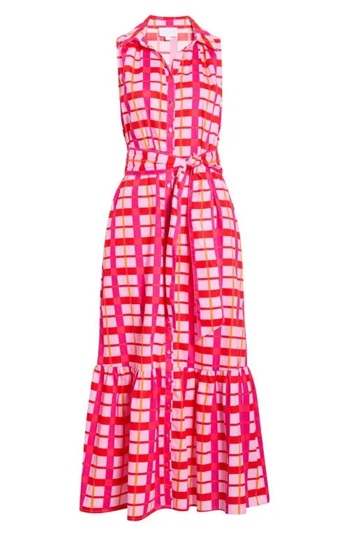 SUGARLIPS Plaid Sleeveless A-line Dress