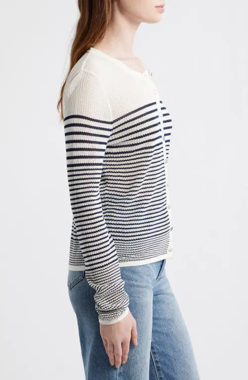 Rag & Bone Daisy Stripe Cotton Blend Cardigan
