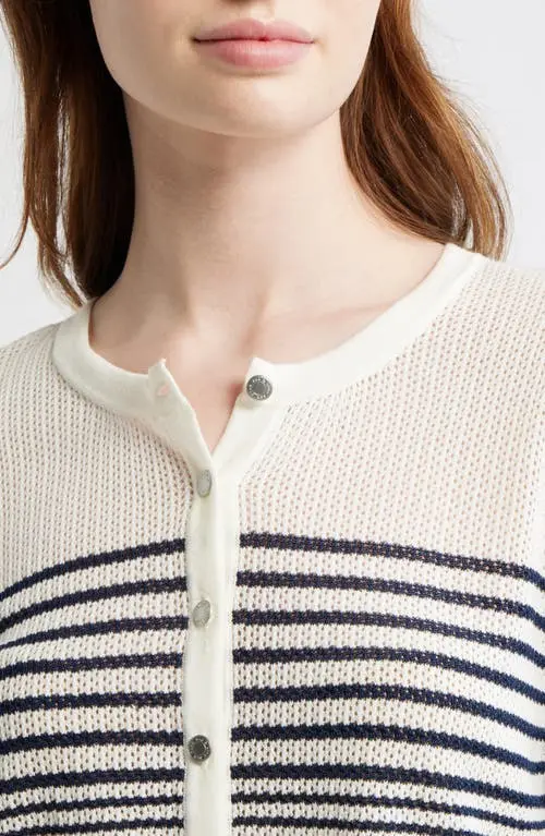 Rag & Bone Daisy Stripe Cotton Blend Cardigan
