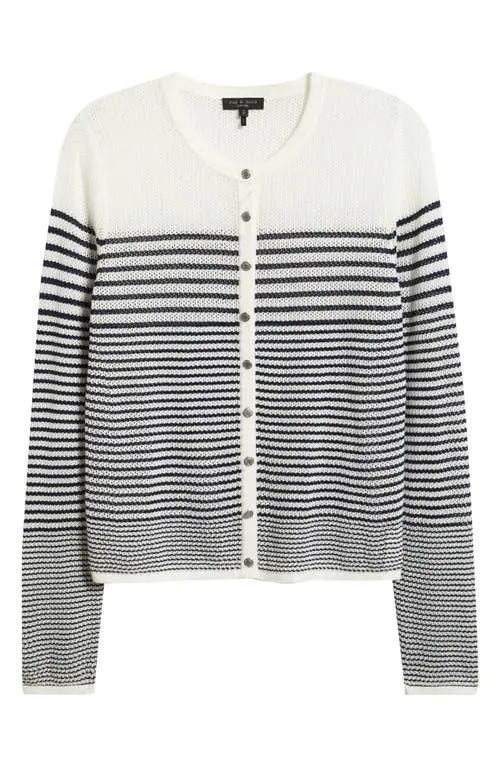 Rag & Bone Daisy Stripe Cotton Blend Cardigan