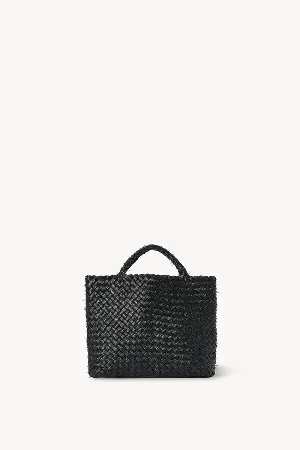 THE ROW Woven Leather Tote Bag - Black