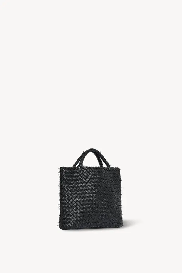 THE ROW Woven Leather Tote Bag - Black