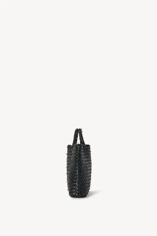 THE ROW Woven Leather Tote Bag - Black
