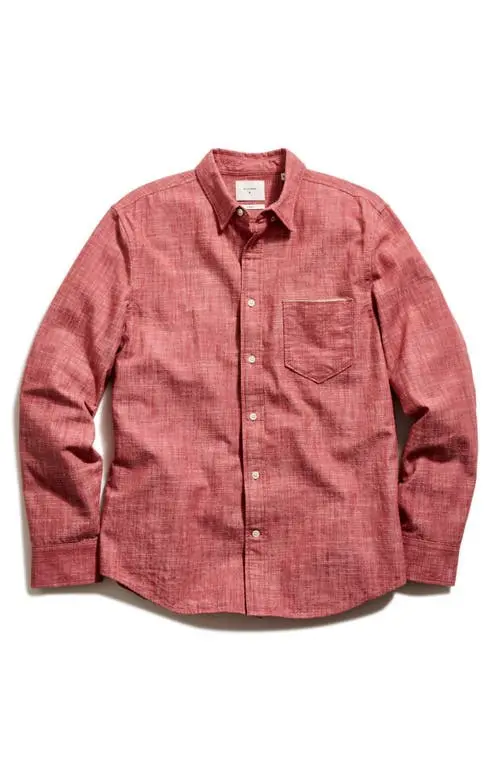 Billy Reid Slub Cotton Msl Button-up Shirt