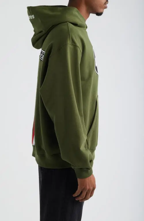 PLEASURES Knebworth Hooded Cotton Fleece Sweatshirt