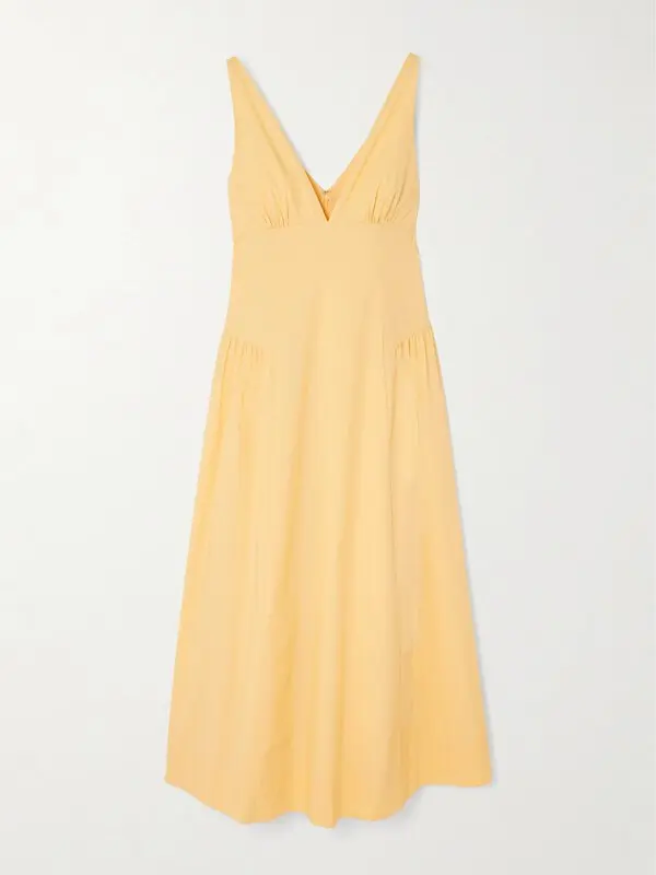 Posse Lindie Cotton Midi Dress - Yellow