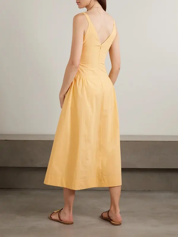 Posse Lindie Cotton Midi Dress - Yellow