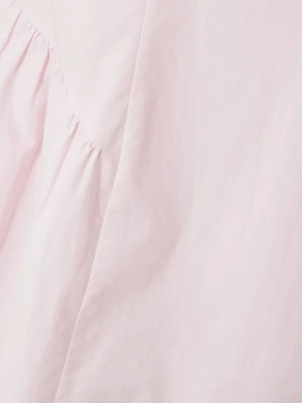 Posse Lindie Ruched Cotton Midi Dress - Pink