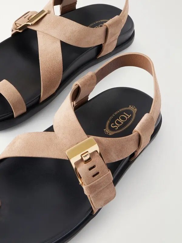 TOD'S Suede Sandals With Buckle