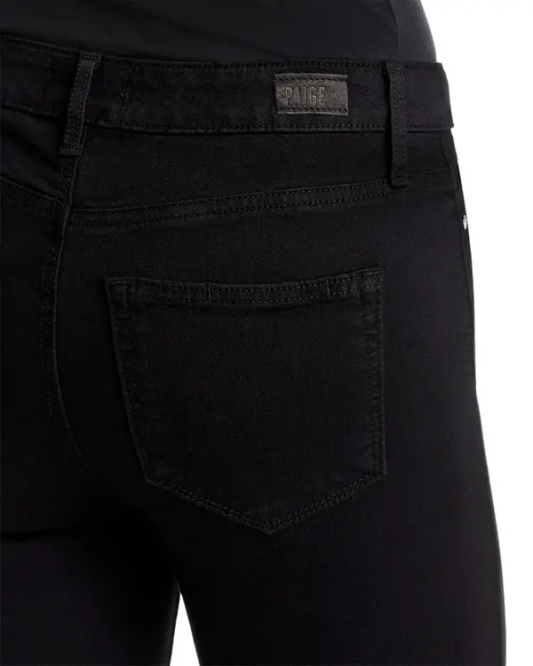 Paige Laurel Canyon High-rise Petite Boot-cut Jeans - Black Shadow