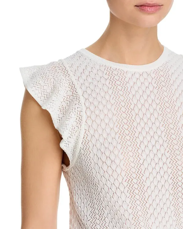 Paige Margot Ruffle Sleeve Tank - White