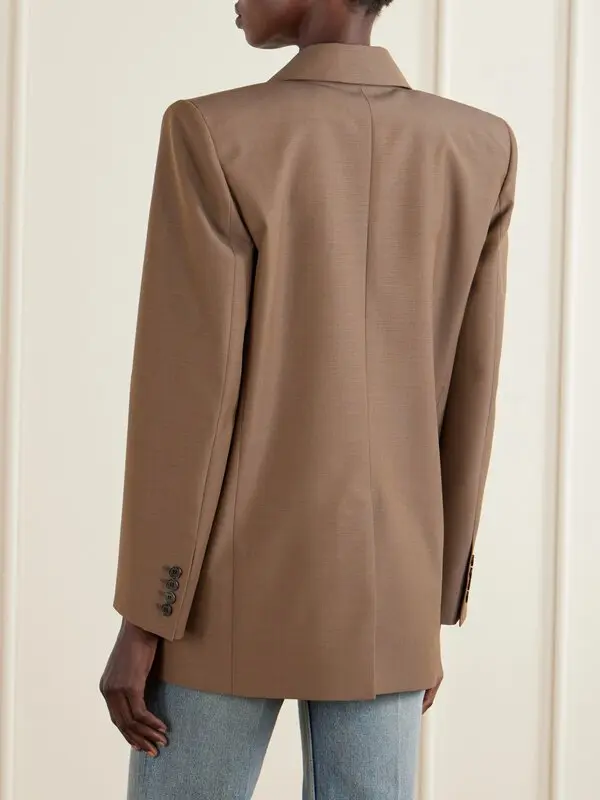 Saint Laurent Double-breasted Wool-blend Blazer