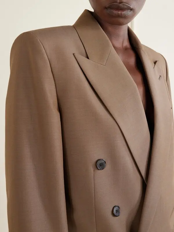 Saint Laurent Double-breasted Wool-blend Blazer