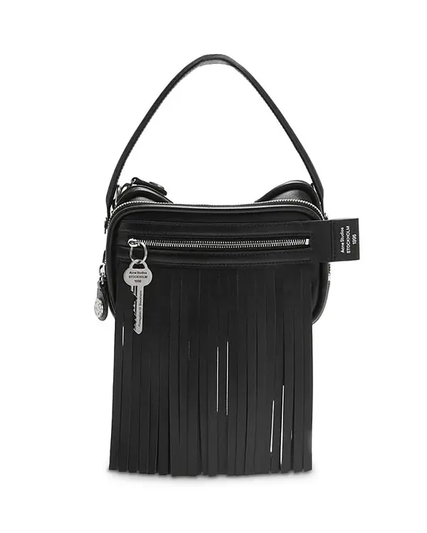 Acne Studios Camero Kit Fringe Leather Handbag - Black