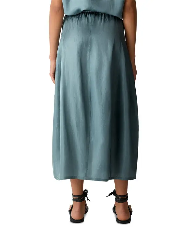 Eileen Fisher Lightweight Satin Shimmer Lantern Skirt