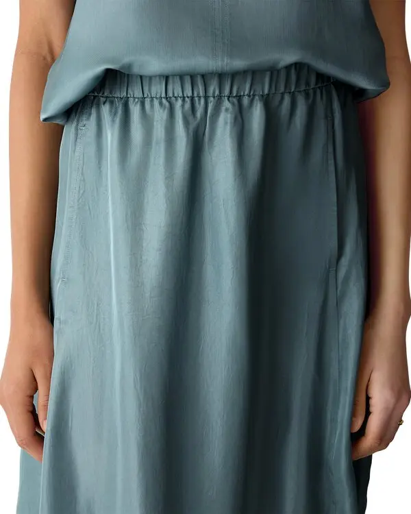 Eileen Fisher Lightweight Satin Shimmer Lantern Skirt