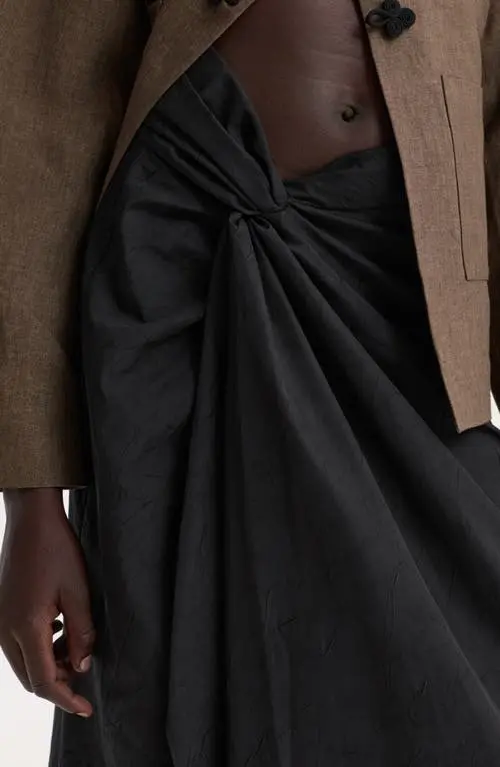 RÓHE Textured Sarong Skirt