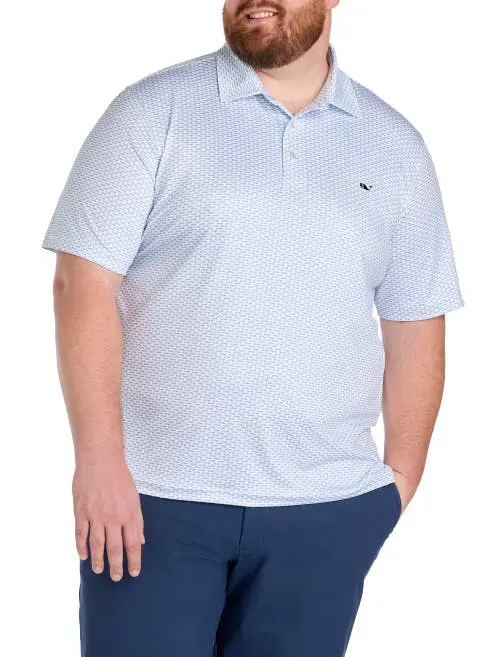 Vineyard Vines Big & Tall Printed Sankaty Performance Polo Shirt