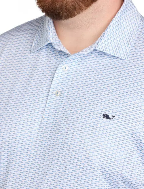 Vineyard Vines Big & Tall Printed Sankaty Performance Polo Shirt