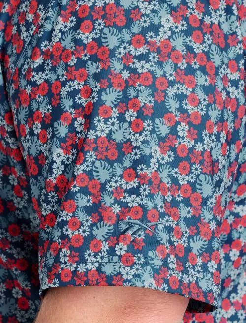 REEBOK Big & Tall Island Floral Americana Polo Shirt
