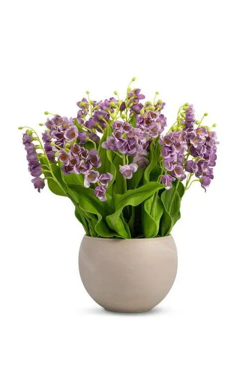 COCOBELLA Cora Realtouch Muguet Arrangement - Periwinkle