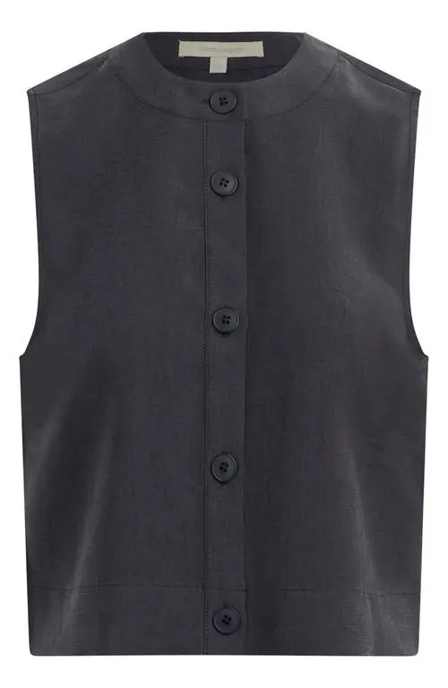 FAVORITE DAUGHTER The Fine Line Pinstripe Button-up Top - Navy