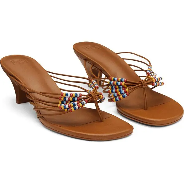 REFORMATION Jessica Thong Sandal - Rum Leather