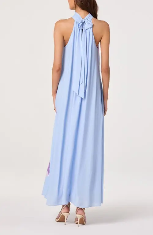 Astr The Label Nesta Floral Print Halter Dress