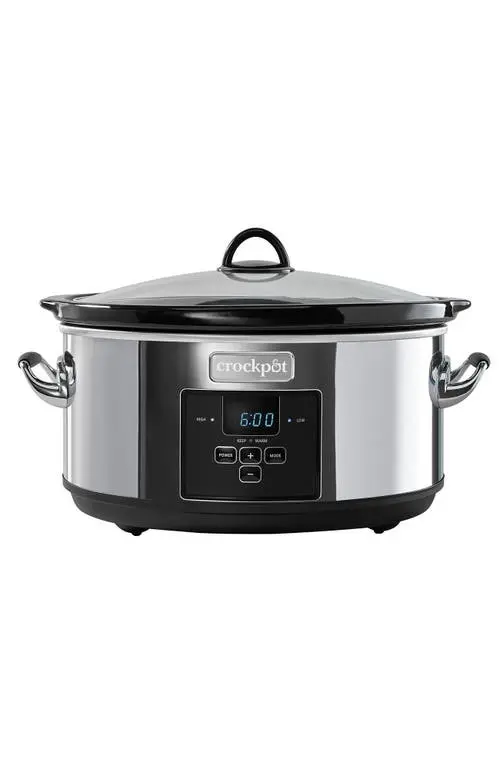 CROCK-POT Programmable 8-quart Slow Cooker - Black Stainless Steel