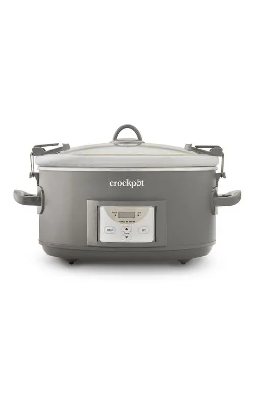 CROCK-POT Programmable 7-quart Cook & Carry Slow Cooker - Grey