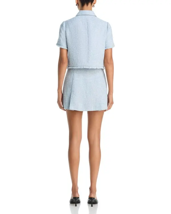 Aqua Tweed Short Sleeve Jacket