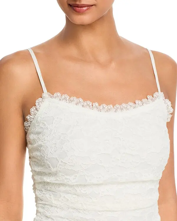 Aqua Lace Ruffle Tank