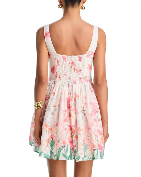 Aqua Floral Mini Dress