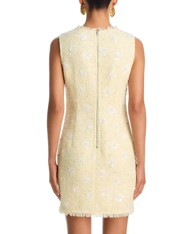 Aqua Embellished Tweed Dress