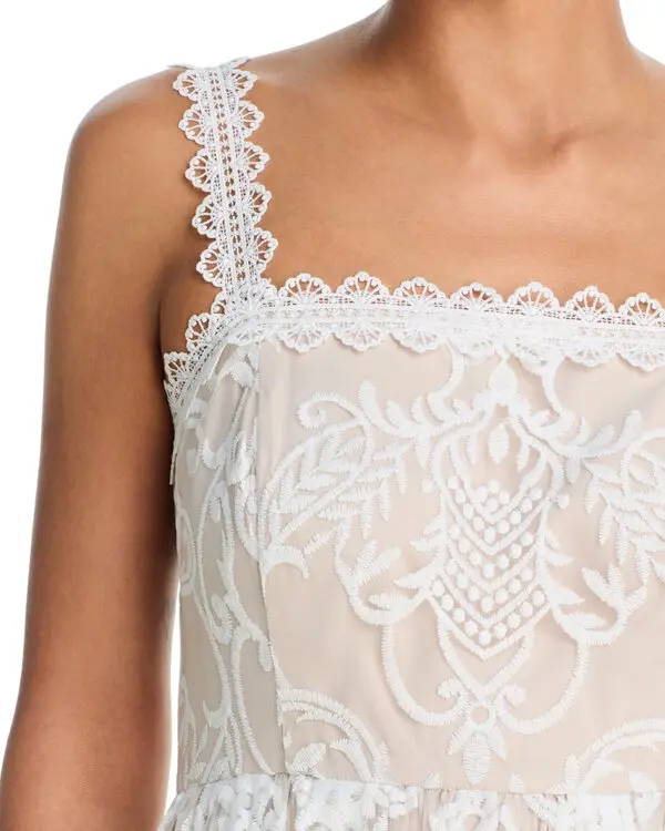Aqua Lace Midi Dress
