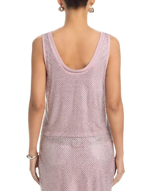 Aqua Crystal Mesh Top