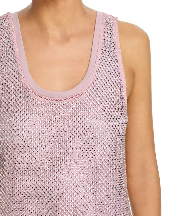 Aqua Crystal Mesh Top