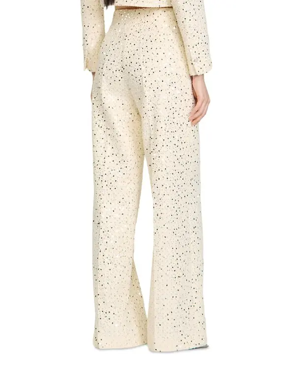 Sandro Straight Leg Trousers - Ecru