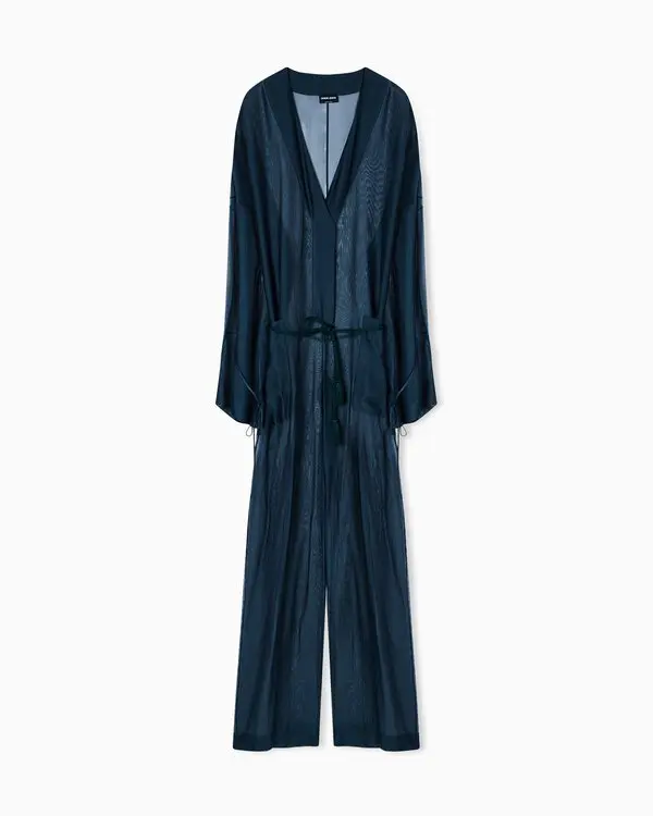 Giorgio Armani Viscose And Silk Gauze Jumpsuit - Patterned