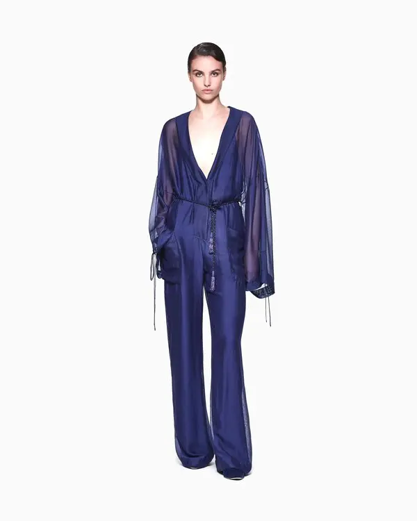 Giorgio Armani Viscose And Silk Gauze Jumpsuit