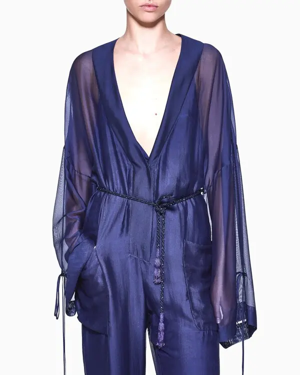 Giorgio Armani Viscose And Silk Gauze Jumpsuit