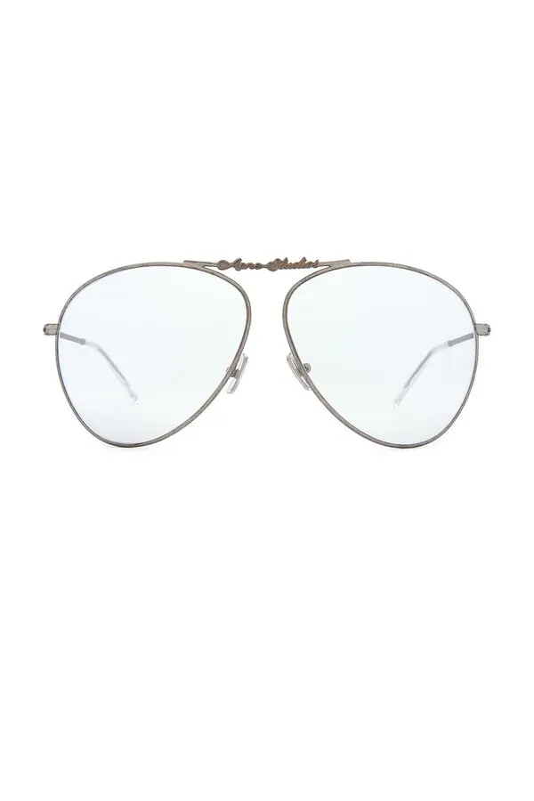 Acne Studios Ator Aviator Sunglasses - Vintage Silver & Transparent