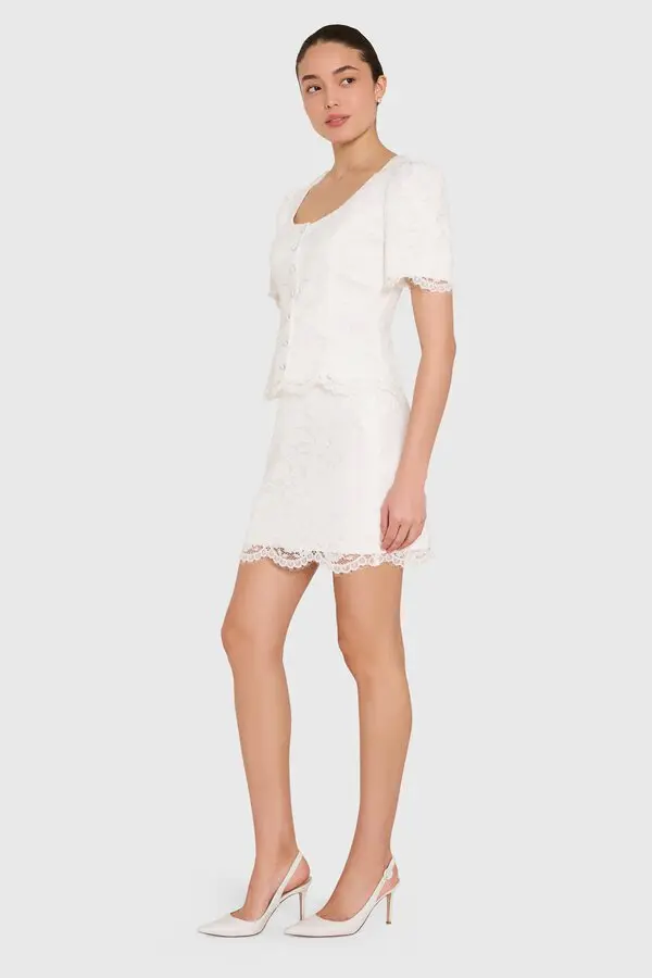 Amanda Uprichard Anahita Lace Mini Dress