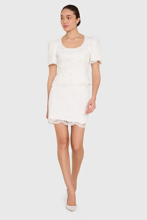 Amanda Uprichard Anahita Lace Mini Dress