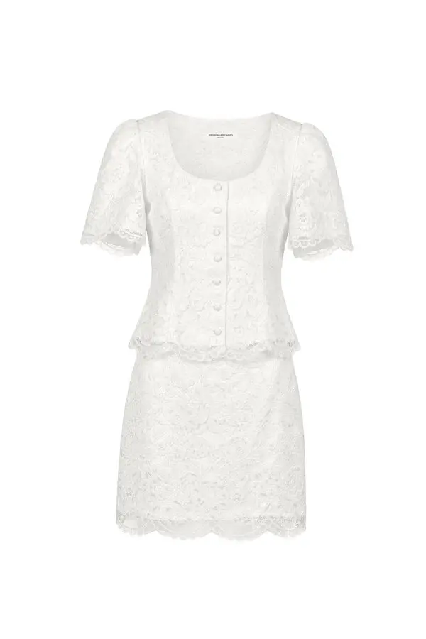 Amanda Uprichard Anahita Lace Mini Dress
