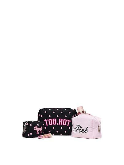 Pink Makeup Bag Trio - Pink