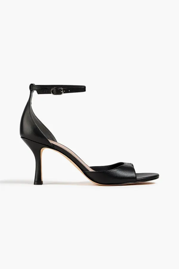 STUART WEITZMAN Isla 75 Leather Sandals - Black