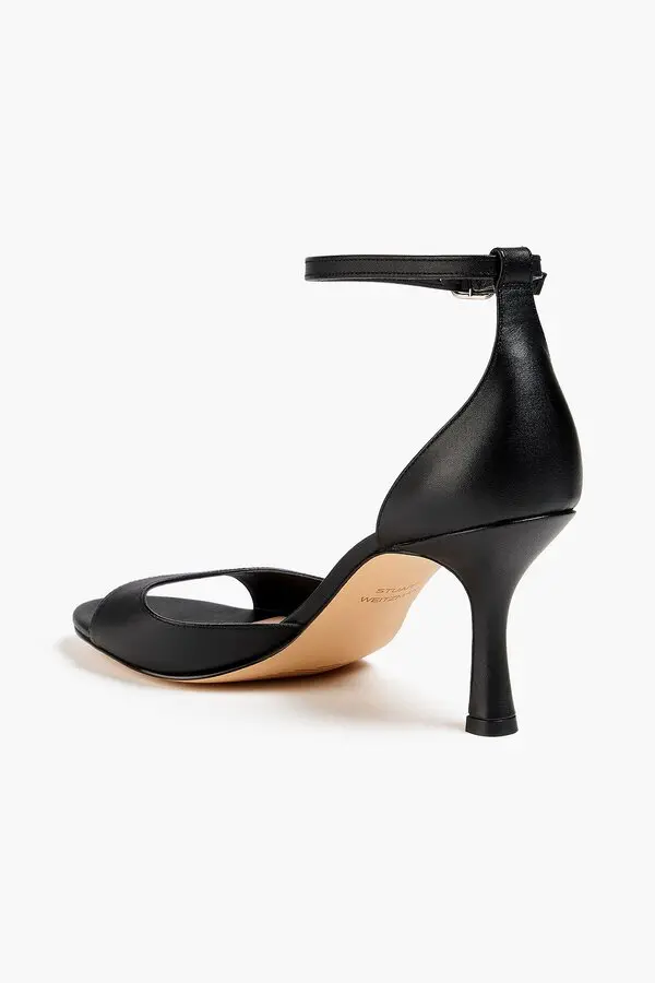 STUART WEITZMAN Isla 75 Leather Sandals - Black