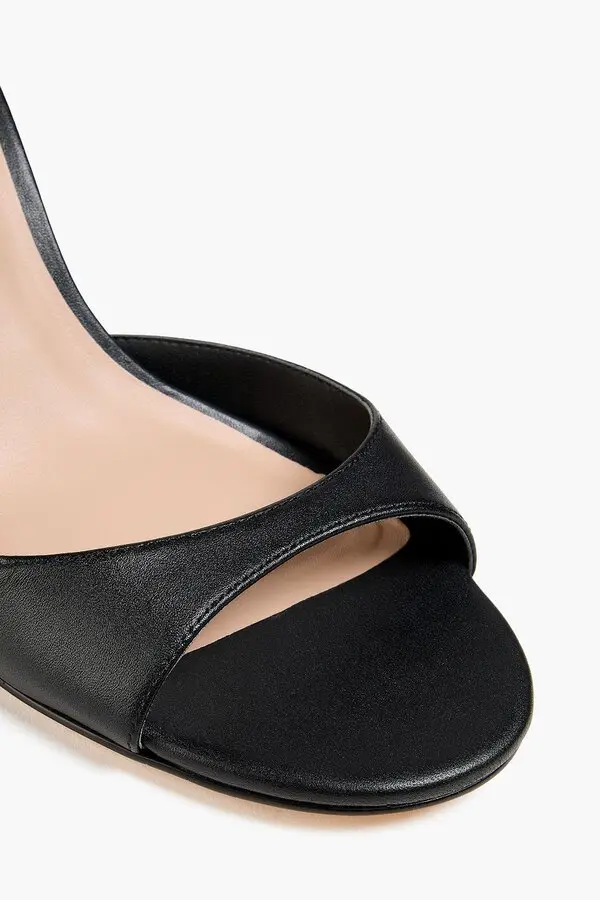 STUART WEITZMAN Isla 75 Leather Sandals - Black