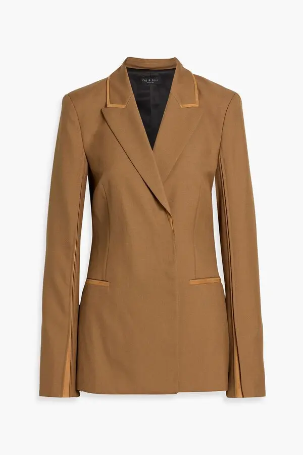 Rag & Bone Margaret Suede-trimmed Wool-blend Blazer